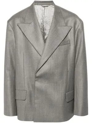 Acne Studios Peak-lapels Double-breasted Blazer - Grey