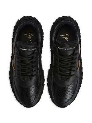 GIUSEPPE ZANOTTI Urchin Leather Sneakers - Black
