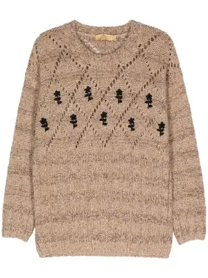 CORMIO Antonio Metallic-threading Jumper - Brown