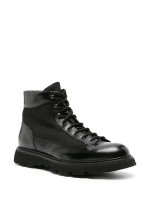 DOUCAL'S Lace-up Panelled Ankle Boots