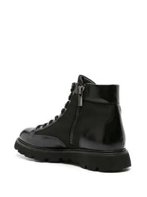 DOUCAL'S Lace-up Panelled Ankle Boots