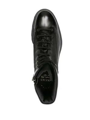 DOUCAL'S Lace-up Panelled Ankle Boots