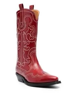 GANNI Western-style Leather Boots