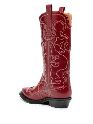 GANNI Western-style Leather Boots
