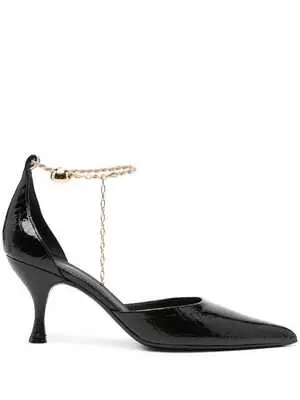 FERRAGAMO 80mm Logo-engraved Leather Pumps - Black