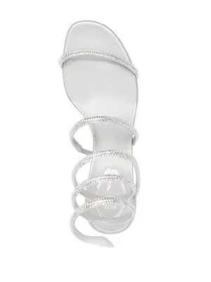 Rene Caovilla Cleo Crystal-embellished Sandals - Grey