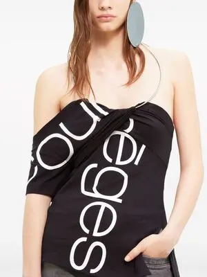 COURREGES Logo-print Top