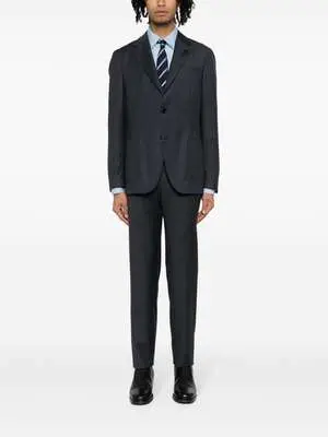 LARDINI Checked Peak-lapels Single-breasted Suit