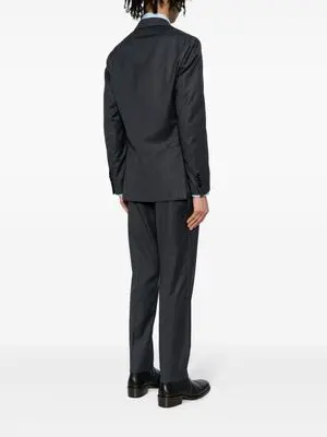 LARDINI Checked Peak-lapels Single-breasted Suit