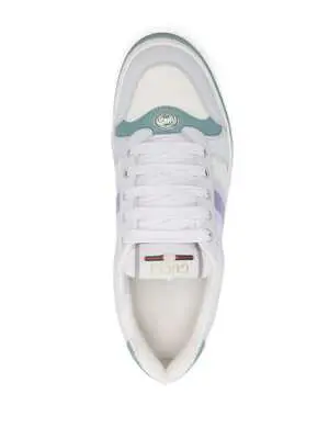 Gucci Screener Panelled Leather Sneakers