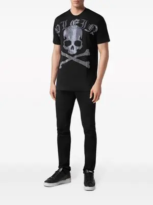 Philipp Plein Gothic Plein Cotton T-shirt - Black
