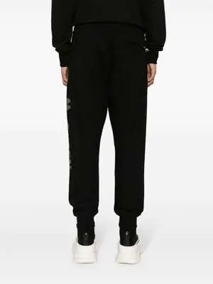 Alexander McQueen Graffiti Cotton Track Pants - Black