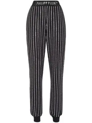Philipp Plein Logo-print Strap Crystal-embellished Track Pants