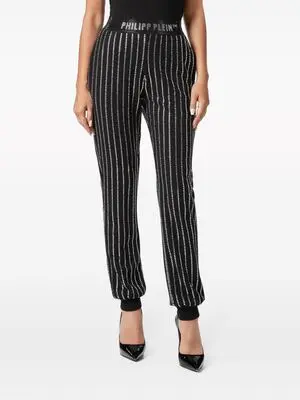 Philipp Plein Logo-print Strap Crystal-embellished Track Pants