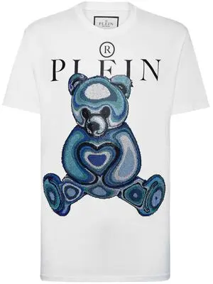 Philipp Plein Teddy Bear Cotton T-shirt - White
