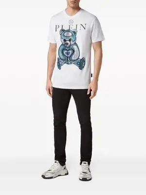 Philipp Plein Teddy Bear Cotton T-shirt - White