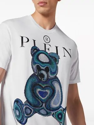 Philipp Plein Teddy Bear Cotton T-shirt - White