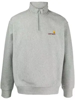 Carhartt Work In Progress American Script Half-zip Sweatshirt - Grey