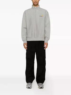 Carhartt Work In Progress American Script Half-zip Sweatshirt - Grey
