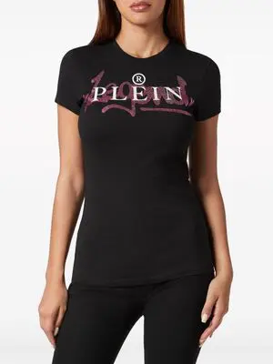 Philipp Plein Crystal-embellished Logo T-shirt