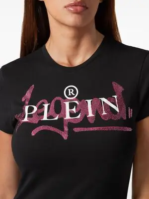 Philipp Plein Crystal-embellished Logo T-shirt