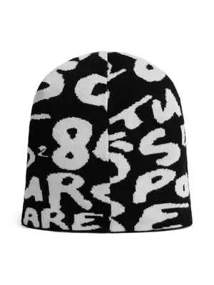 Dsquared2 Logo Intarsia-knit Wool Beanie