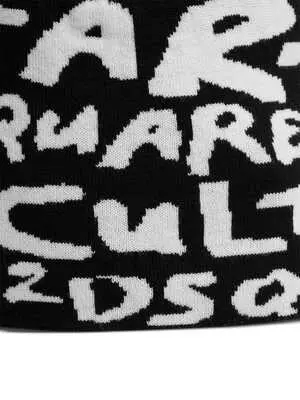 Dsquared2 Logo Intarsia-knit Wool Beanie