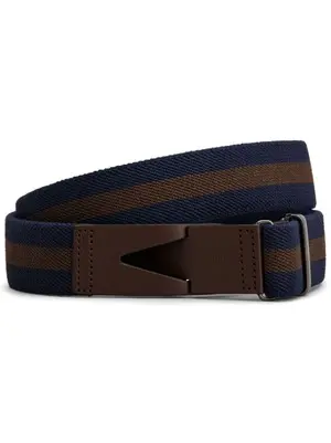 TOD'S Striped Snap-buckle Belt - Blue