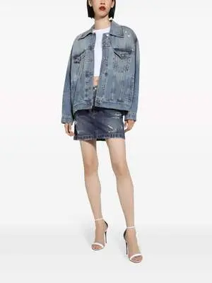 Dolce & Gabbana Logo-patch Denim Jacket - Blue
