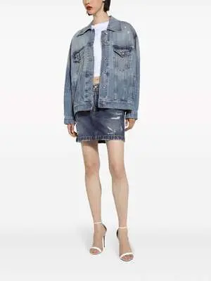 Dolce & Gabbana Logo-patch Denim Jacket - Blue