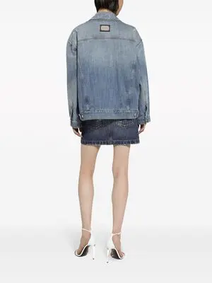 Dolce & Gabbana Logo-patch Denim Jacket - Blue