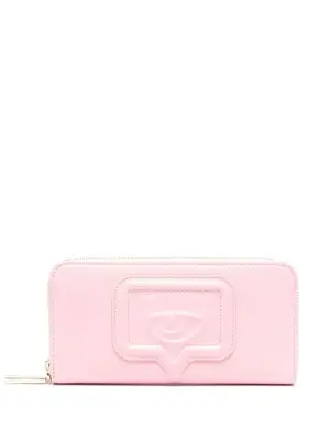 CHIARA FERRAGNI Eyelike-motif Logo-appliqué Wallet - Pink