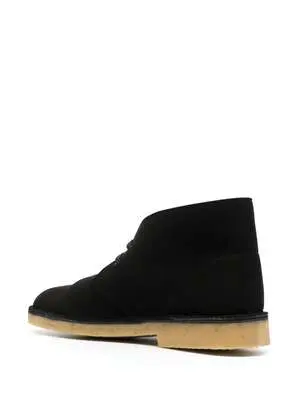 Clarks Desert Leather Lace-up Boots - Black