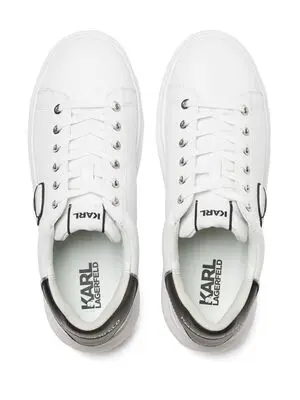 Karl Lagerfeld Ikon Nft Kapri Leather Sneakers - White