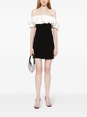 Staud Kiara Ruffled Minidress - Black