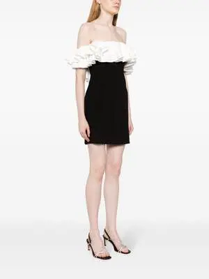 Staud Kiara Ruffled Minidress - Black