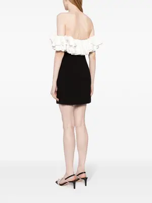 Staud Kiara Ruffled Minidress - Black