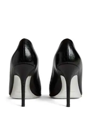 Dsquared2 100mm Logo-plaque Leather Pumps - Black