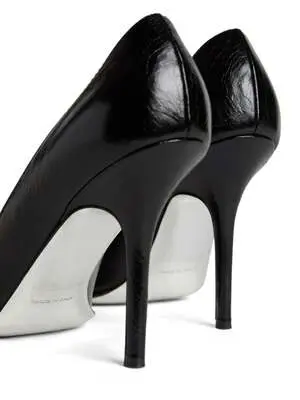 Dsquared2 100mm Logo-plaque Leather Pumps - Black