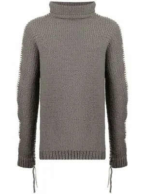 Boris Bidjan Saberi Whipstitch-detail Merino Jumper
