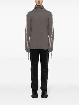 Boris Bidjan Saberi Whipstitch-detail Merino Jumper