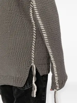 Boris Bidjan Saberi Whipstitch-detail Merino Jumper
