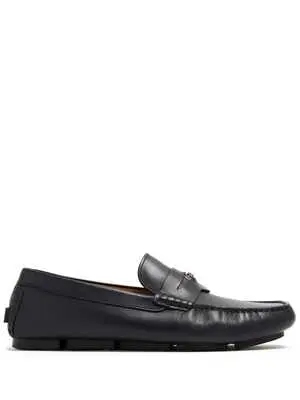 Versace Medusa Plaque Leather Loafers