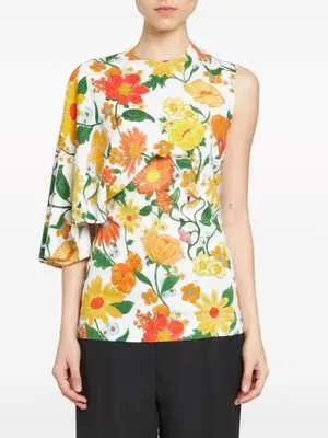 Stella McCartney Lady Garden-print One-shoulder Top
