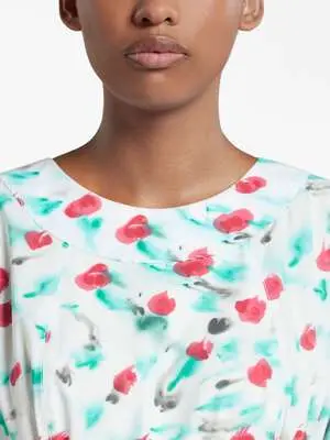 Marni Painterly-print Cotton Midi Dress