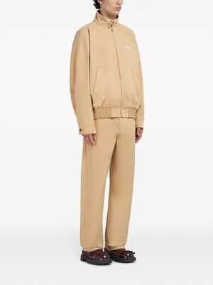 Marni Logo-patch Cotton Bomber Jacket - Yellow