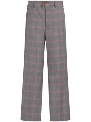 Marni Checked Virgin Wool-blend Trousers