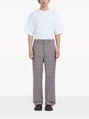 Marni Checked Virgin Wool-blend Trousers