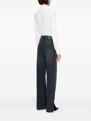 ANINE BING Roy Mid-rise Boyfriend Jeans - Black