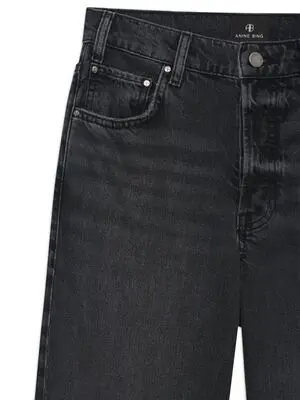 ANINE BING Roy Mid-rise Boyfriend Jeans - Black